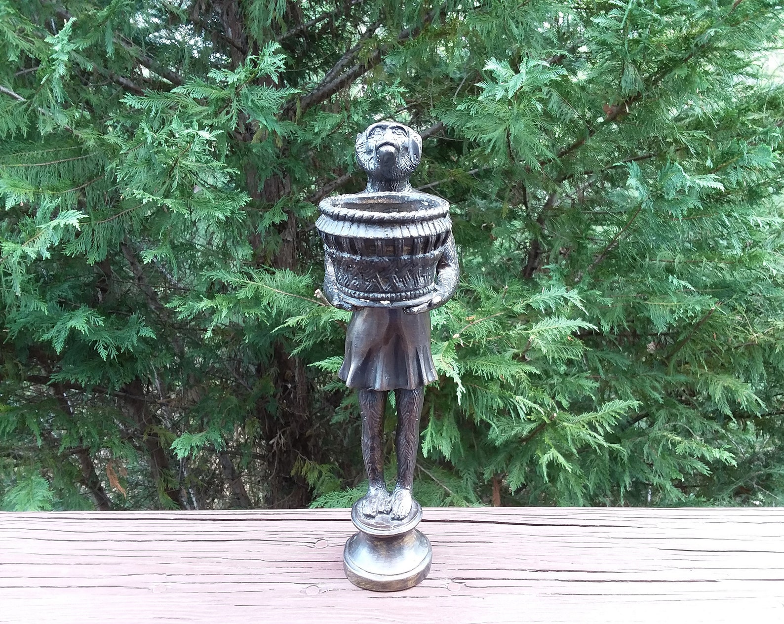 Vintage Chinese Brass Bronzed Monkey Figure Figurine Statue - Etsy