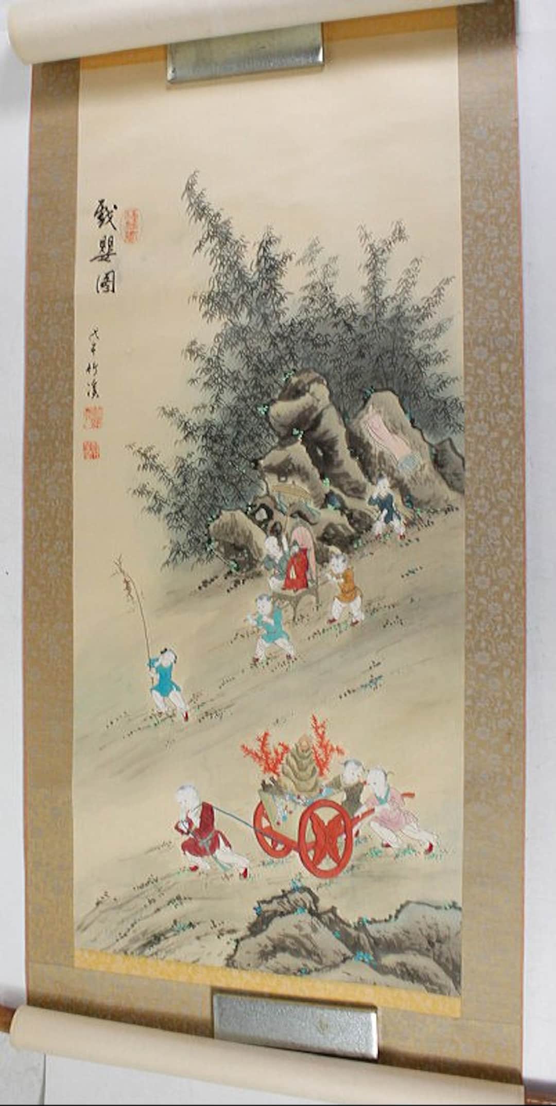 Important Chinese Scroll Painting Signed Rare Royal Depiction - Etsy