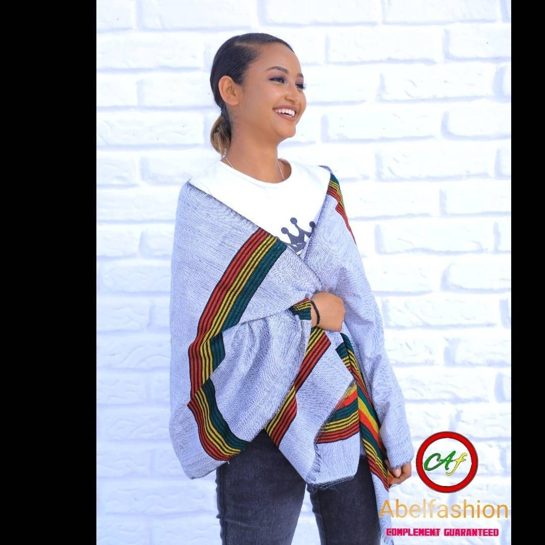 Handmade Ethiopian Scarf: Colorful Striped Fashion Shawl - Etsy