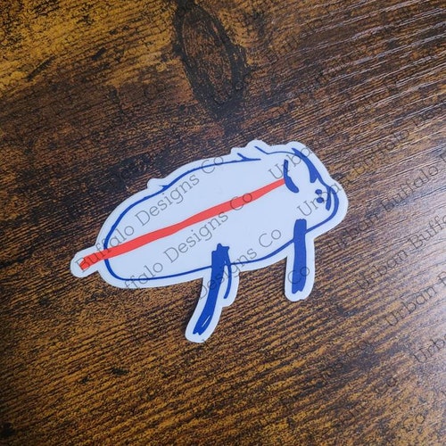 Josh Allen Buffalo Bills Jumping Sticker Weatherproof Vinyl Etsy