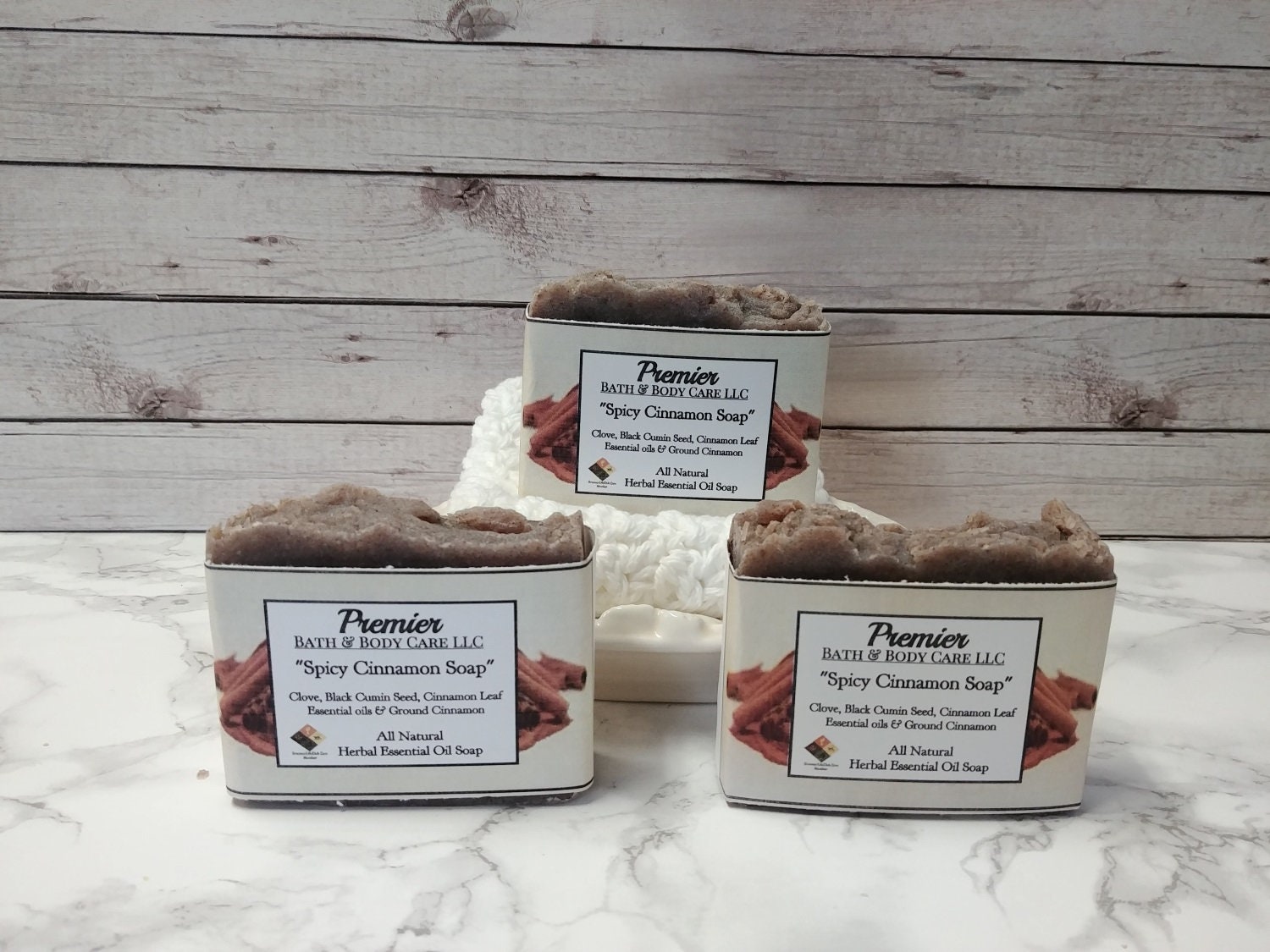 Spicy Cinnamon Soap Bar, All Natural Herbal Soap, with Black Cumin Seed Oil