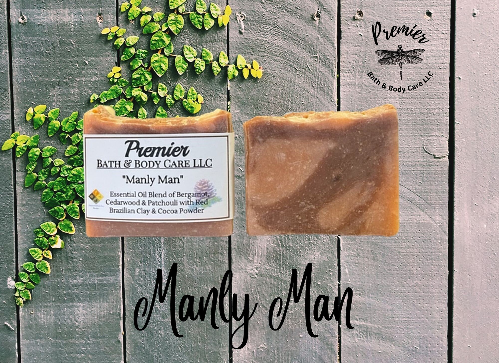 All Natural Manly Man Soap Bar, Organic Shea Butter Soap, Handmade ...