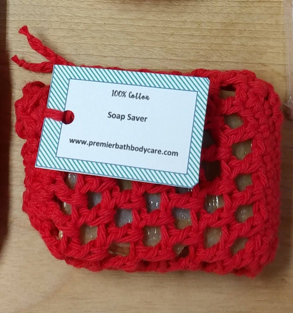 Crochet Cotton Soap Saver, Soap on a Rope | Reusable Eco Friendly Soap ...