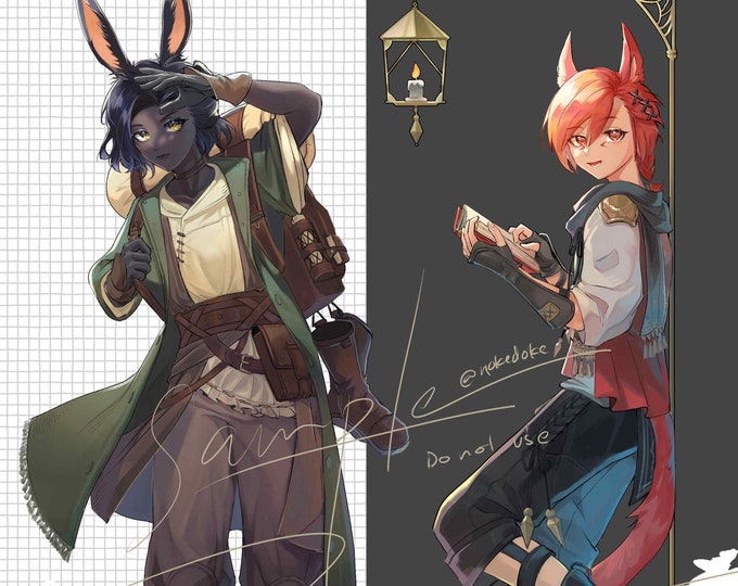 FFXIV Book Nook Graha Tia & Erenville Acrylic Standee - Etsy