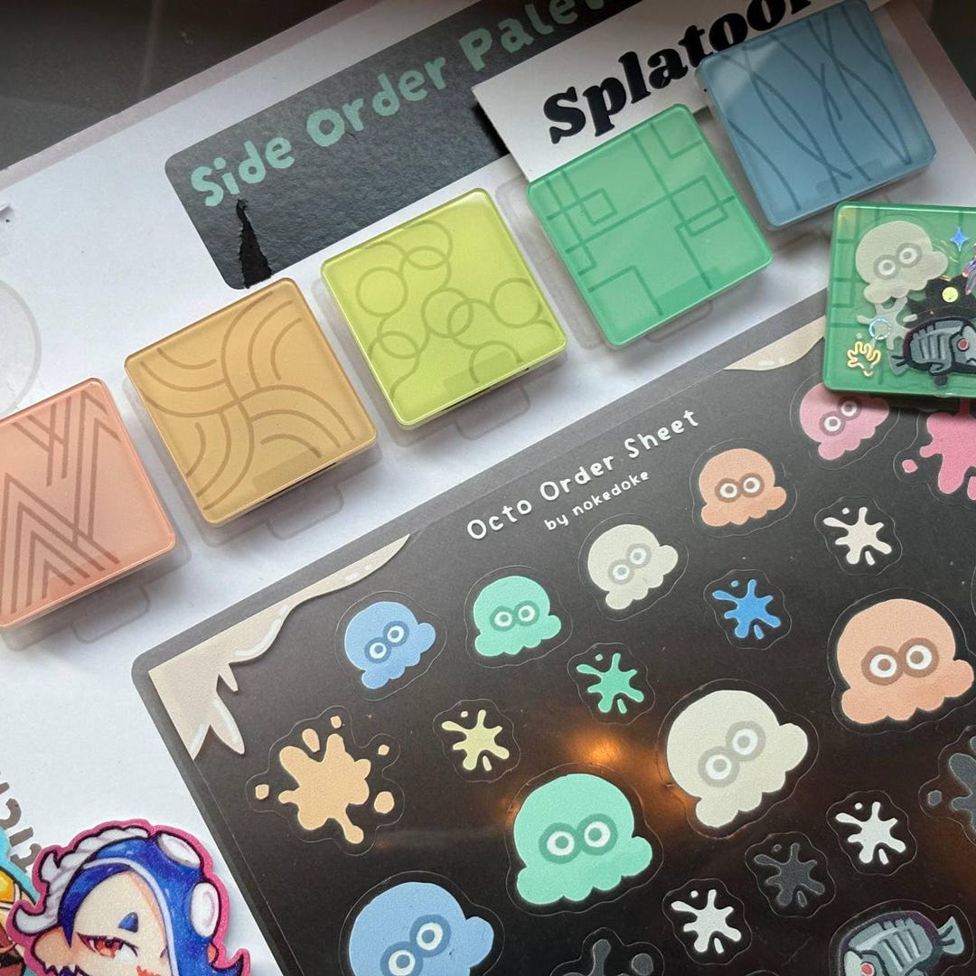 SPLATOON Color Chip Acrylic Pins & Sticker Sheet [side Order] - Etsy