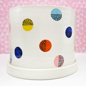 Half Dot Ceramic Planter - Large - Etsy