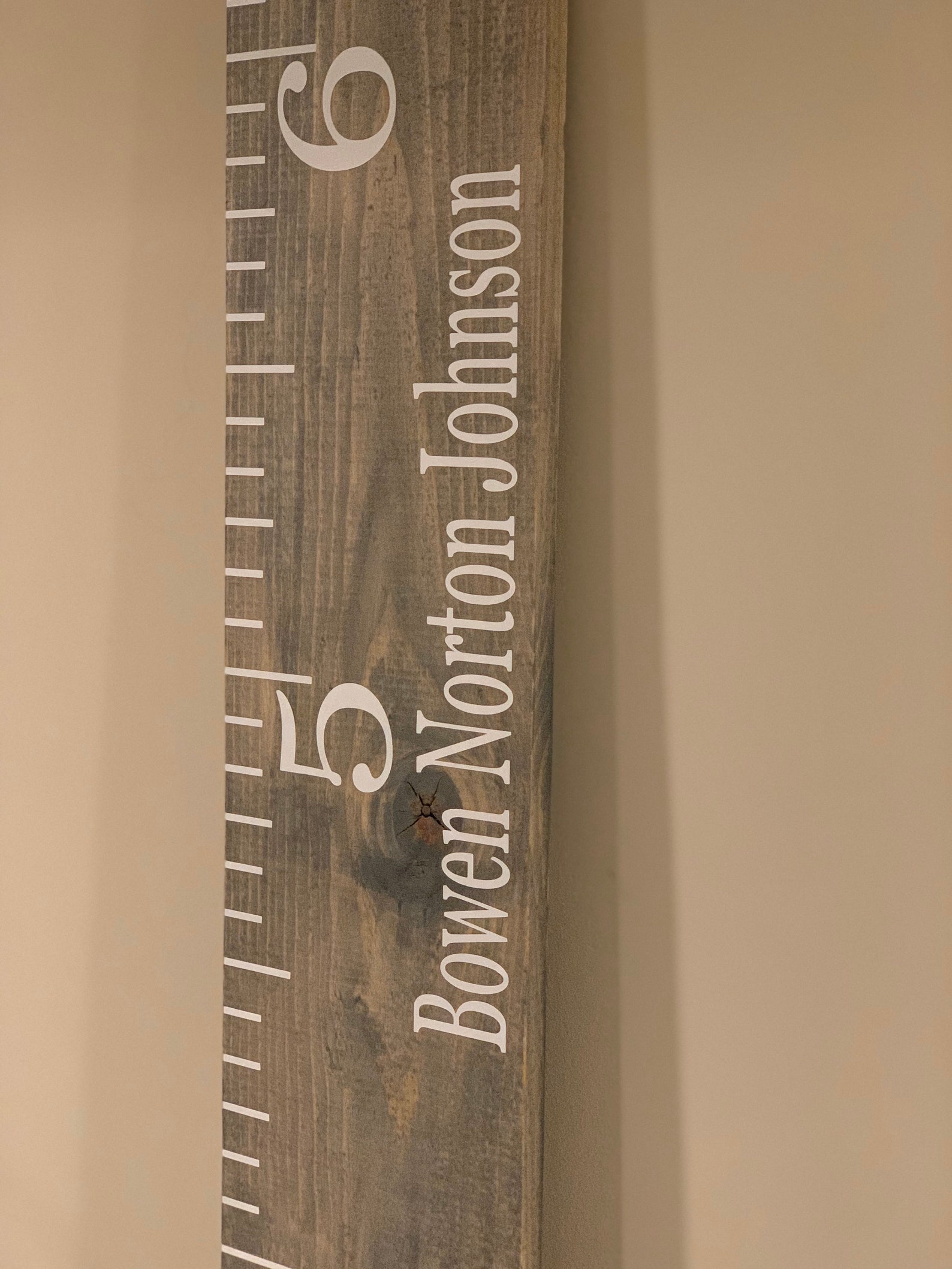 DIY Growth Ruler Chart Decal Kit / Growth Ruler Decals With Birth Stats ...