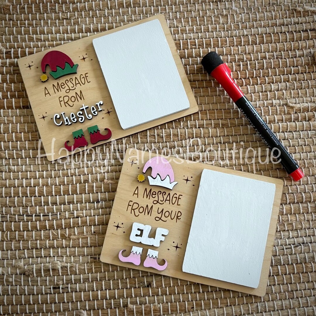 Elf Message Board / Custom Elf Whiteboard / Elf Props / Christmas Elf ...