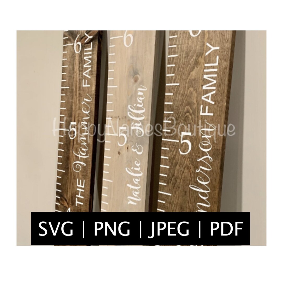 Growth Ruler SVG / Silhouette Cricut File / Vector Image / Giant Growth ...