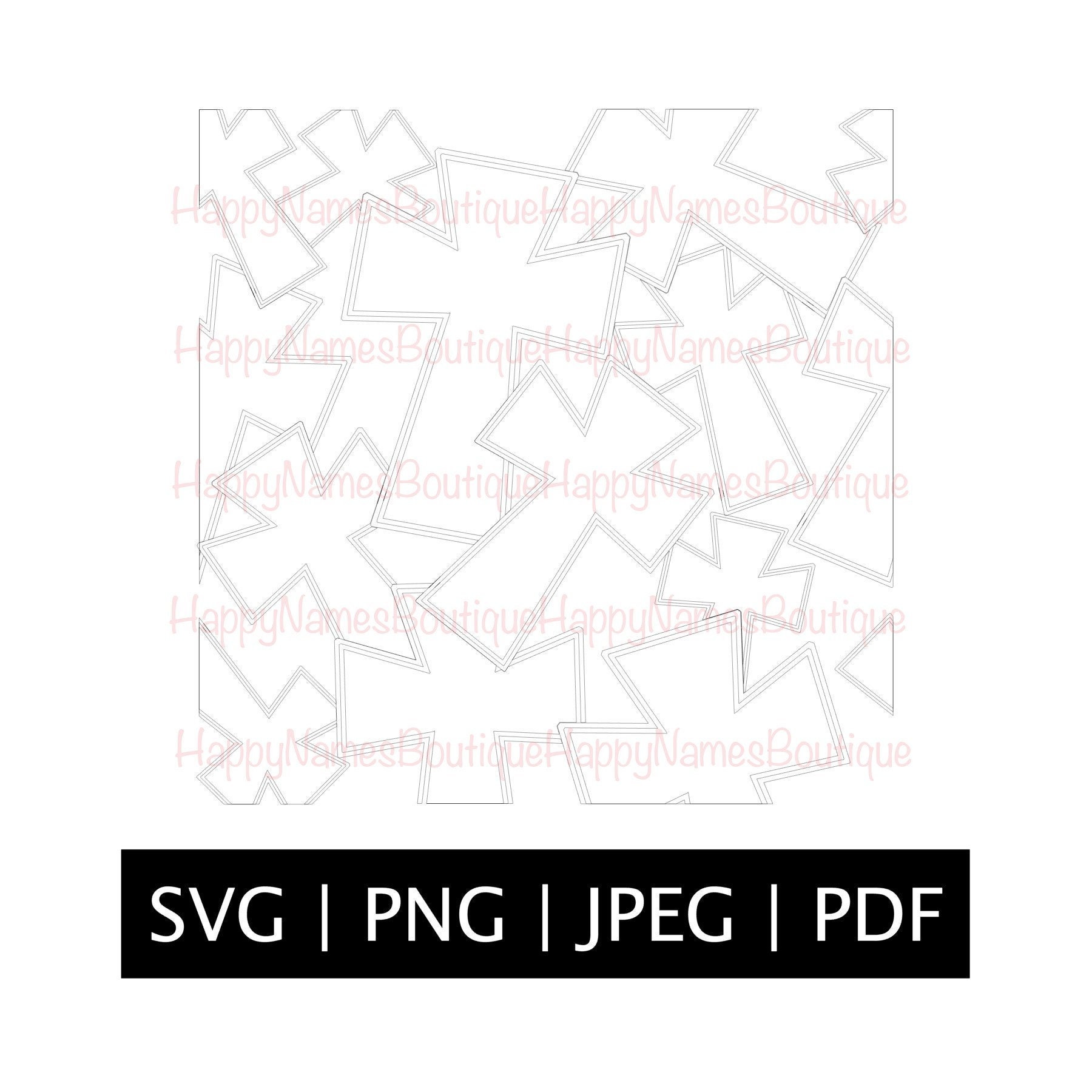 Cross Burst Template SVG / Silhouette Cricut File / Vector Image ...
