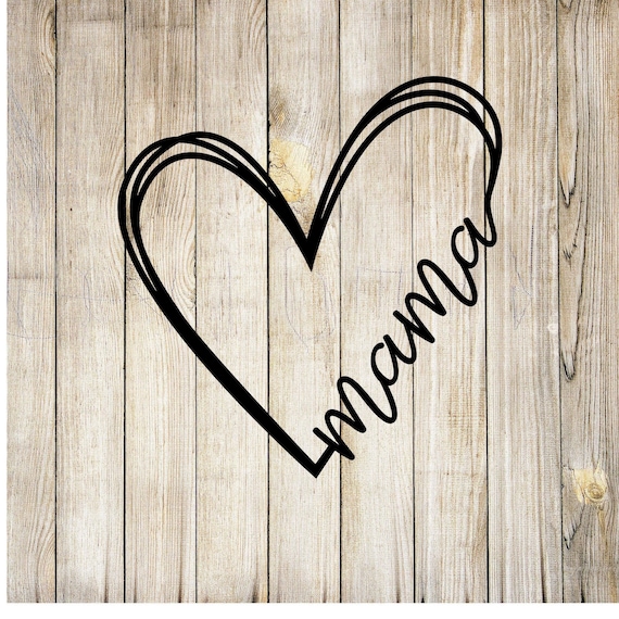 Mama vinyl decal / mama boho heart decal / laptop sticker / | Etsy
