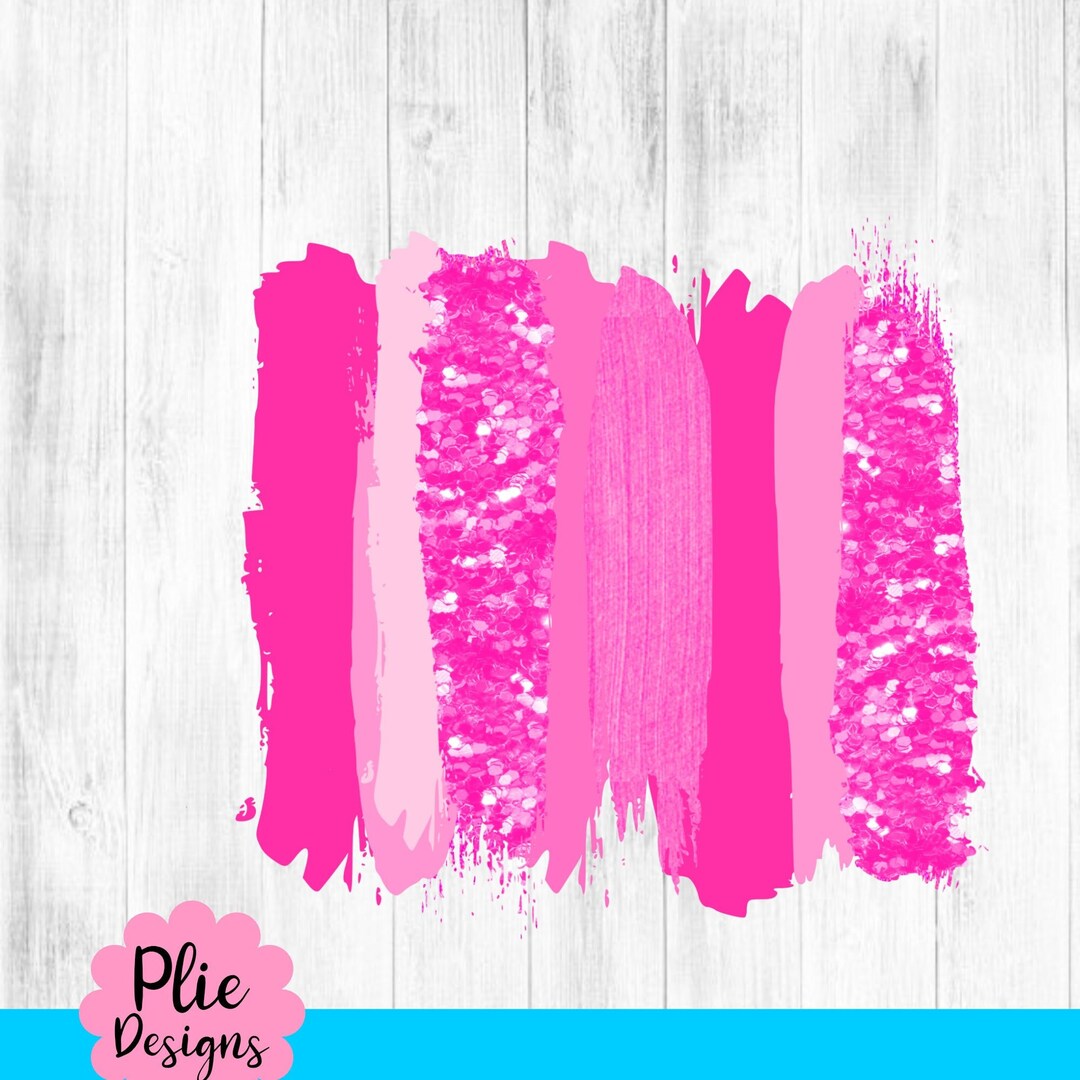 Hot Pink Brush Strokes Png, Birthday Invitation Background, Sublimation ...