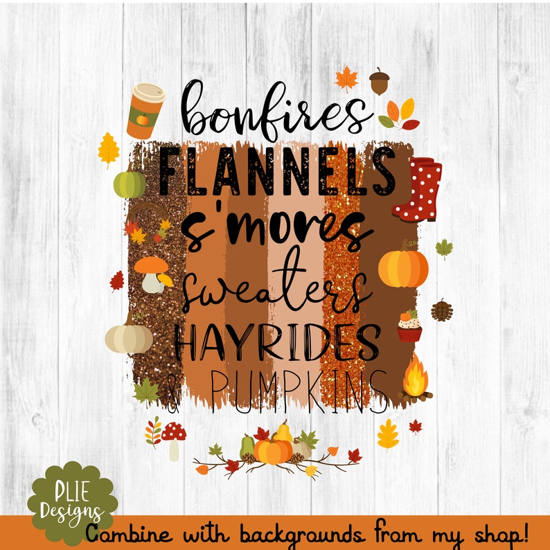 Fall PNG Pumpkins PNG Fall Shirt Designs Fall Words PNG - Etsy