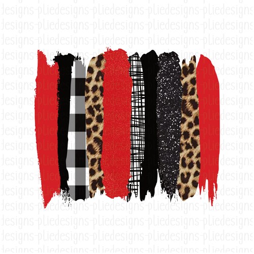 Buffalo Plaid Leopard Gingham Brush Stroke Sublimation | Etsy