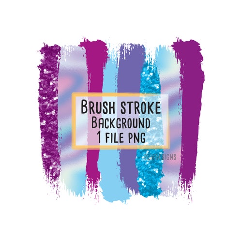 Blue and Black Brush Strokes Clipart Paint Strokes PNG Gold | Etsy