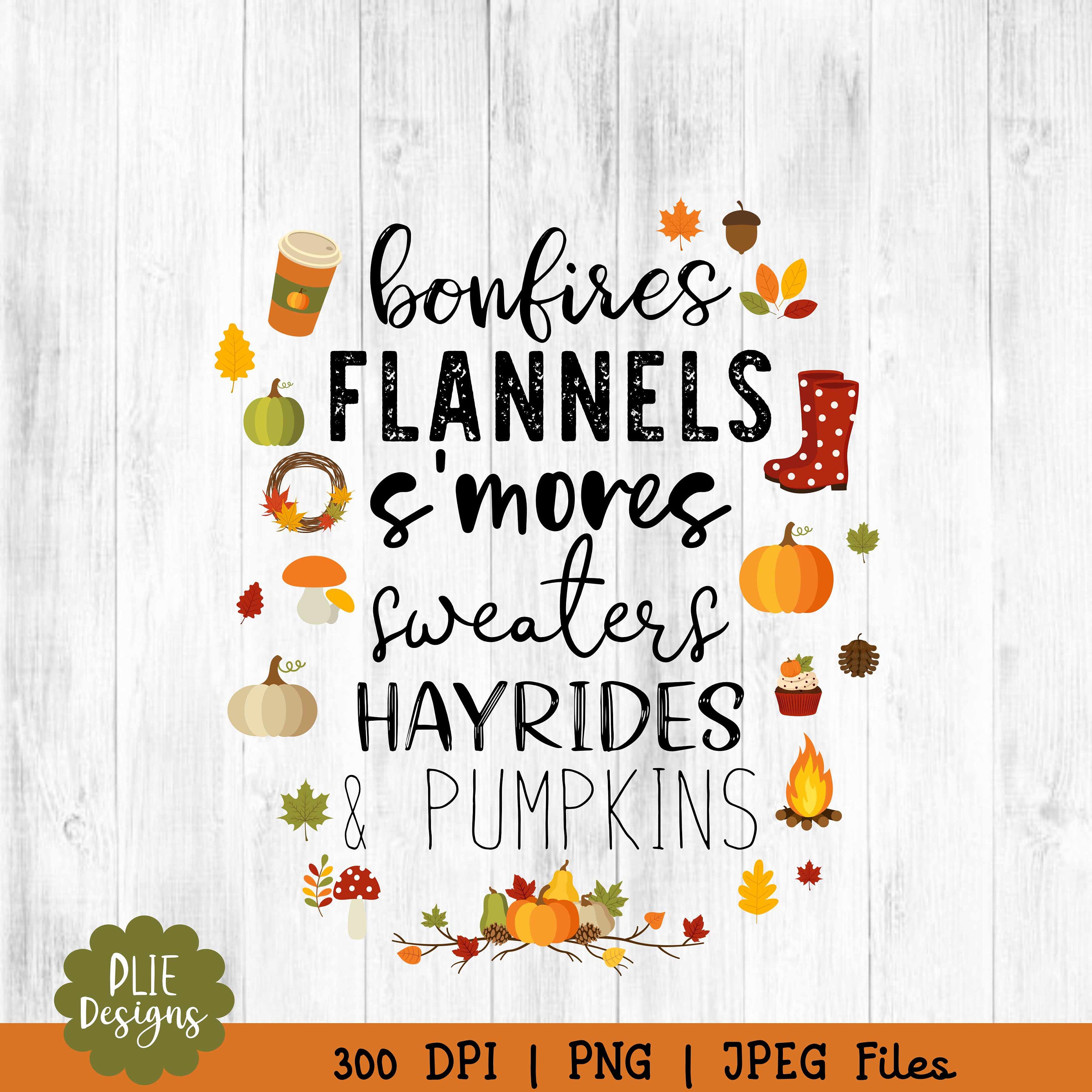 Fall PNG Pumpkins PNG Fall Shirt Designs Fall Words PNG - Etsy