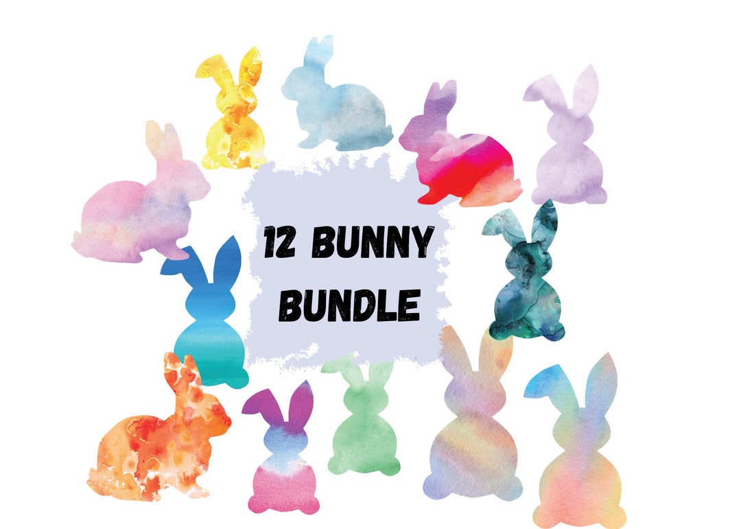 Watercolor Clipart Bundle, Easter Clipart, Easter Bunny Png, Spring ...