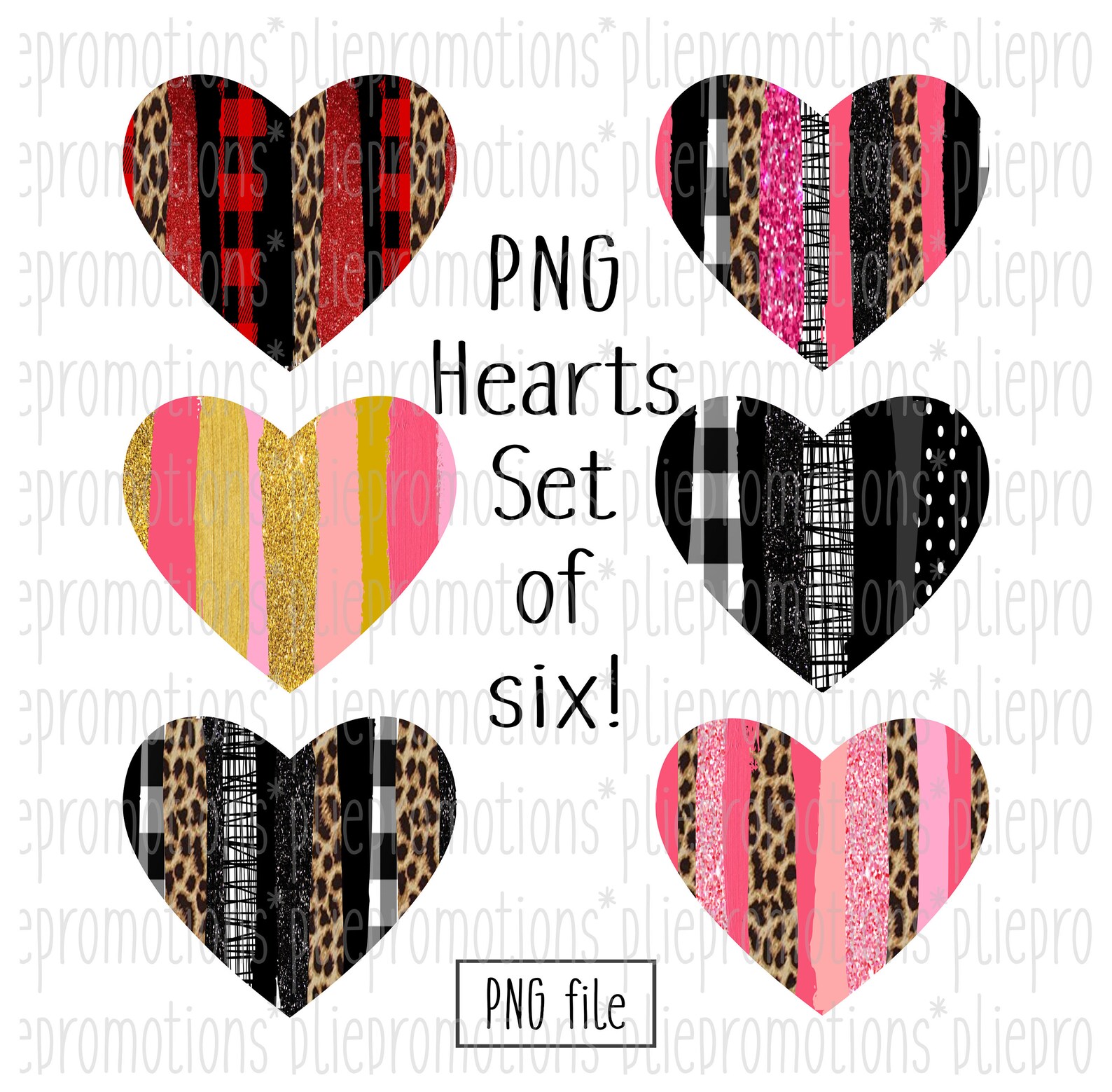 Heart Clip Art Heart Clipart Png Heart Bundle Png Clipart - Etsy
