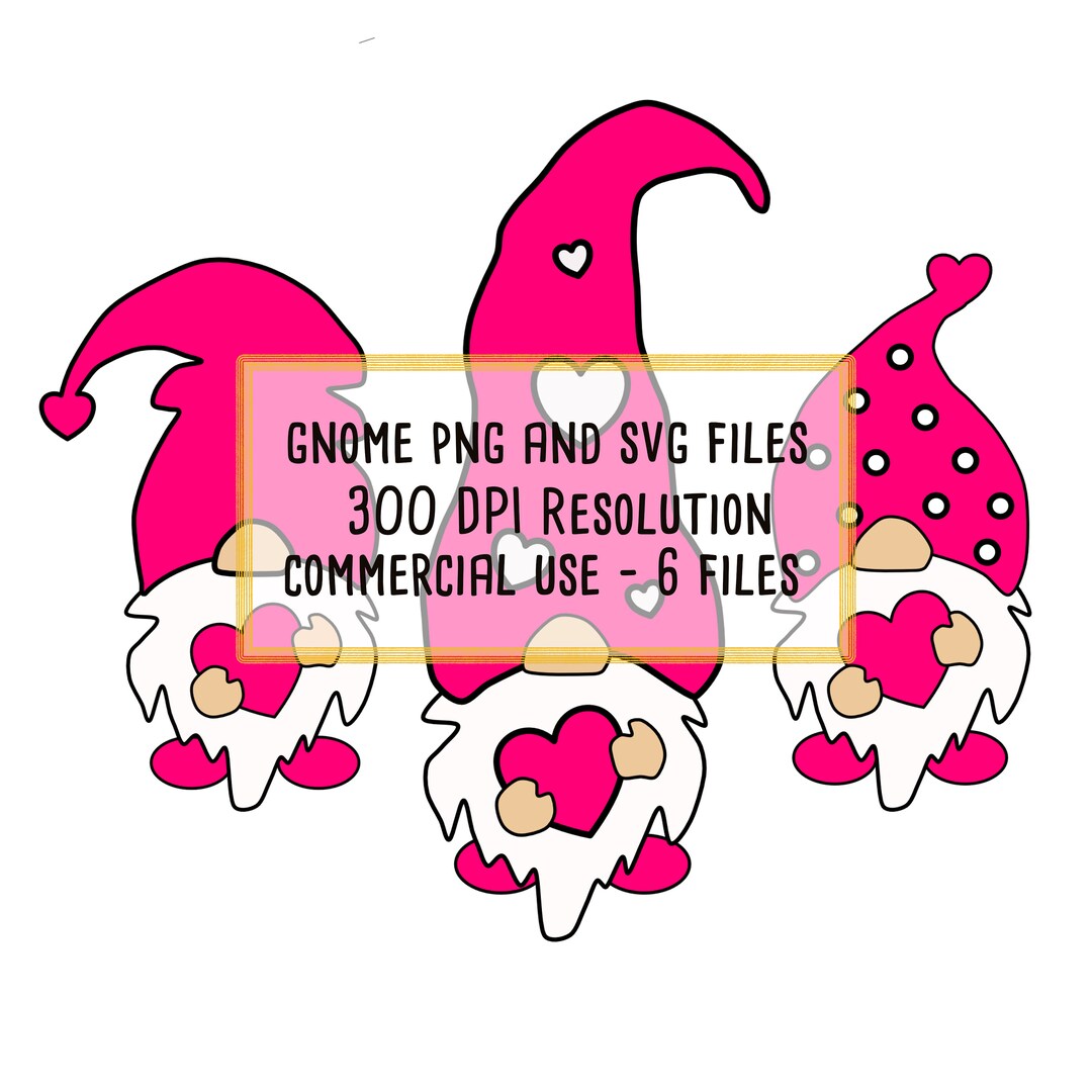 Valentine Clipart SVG Gnomes PNG Gnome Bundle Love - Etsy