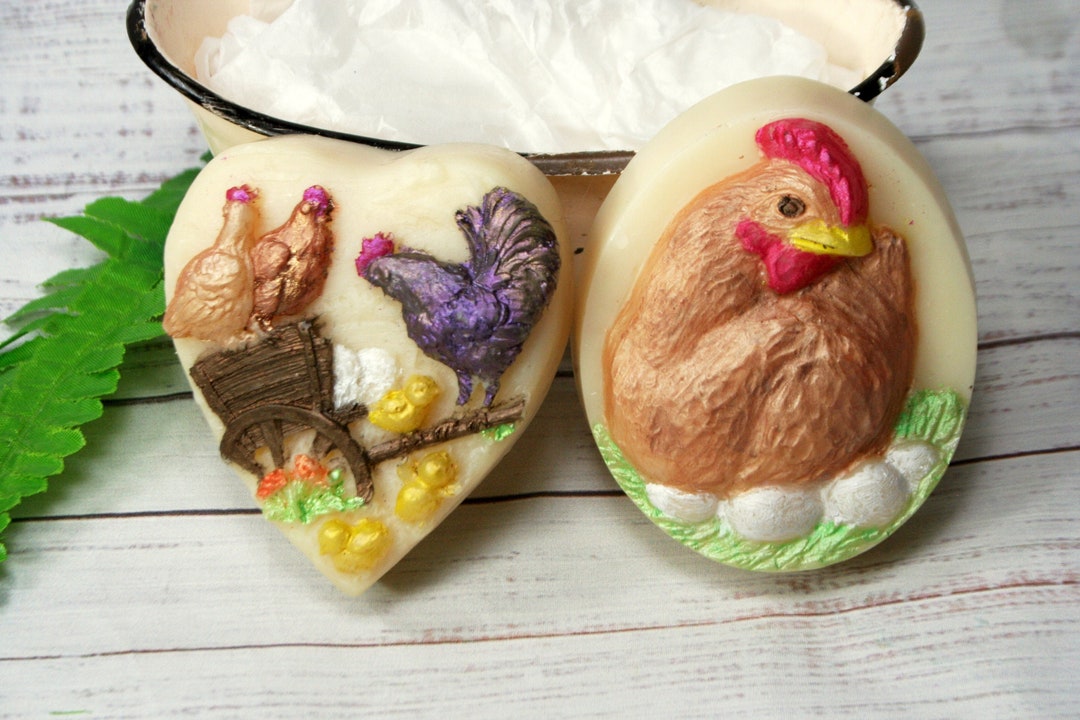 Handmade Chicken Soap: Hand-painted Farmhouse Decor - Etsy