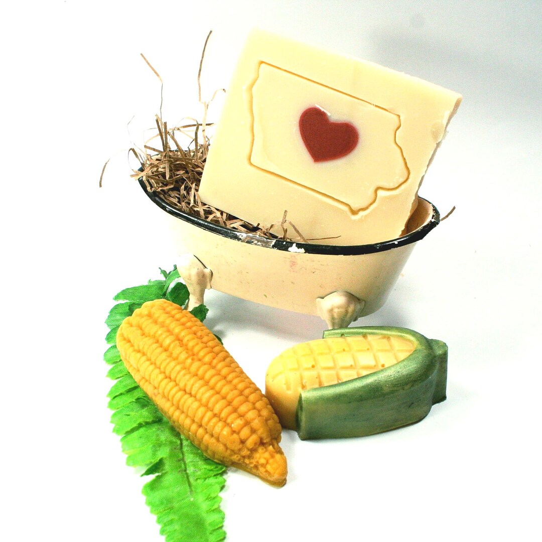 Iowa Soap Gift Set: State Shape, Corn & Tractor Soaps - Etsy