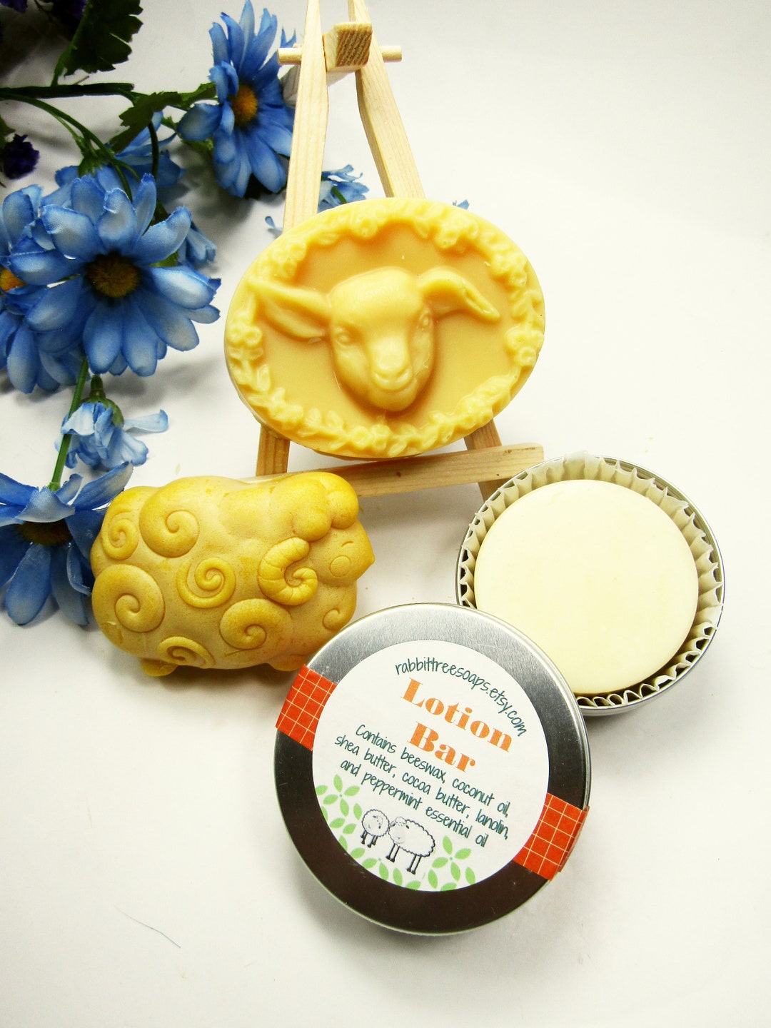 Sheep Soap Gift Set, Two Sheep Soaps and Lotion Bar, Gift for Sheep ...