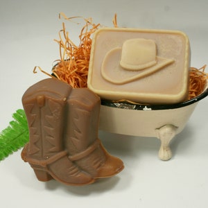 Cowboy Hat and Boots Soap Set, Gift for Cowboy or Cowgirl, Western ...