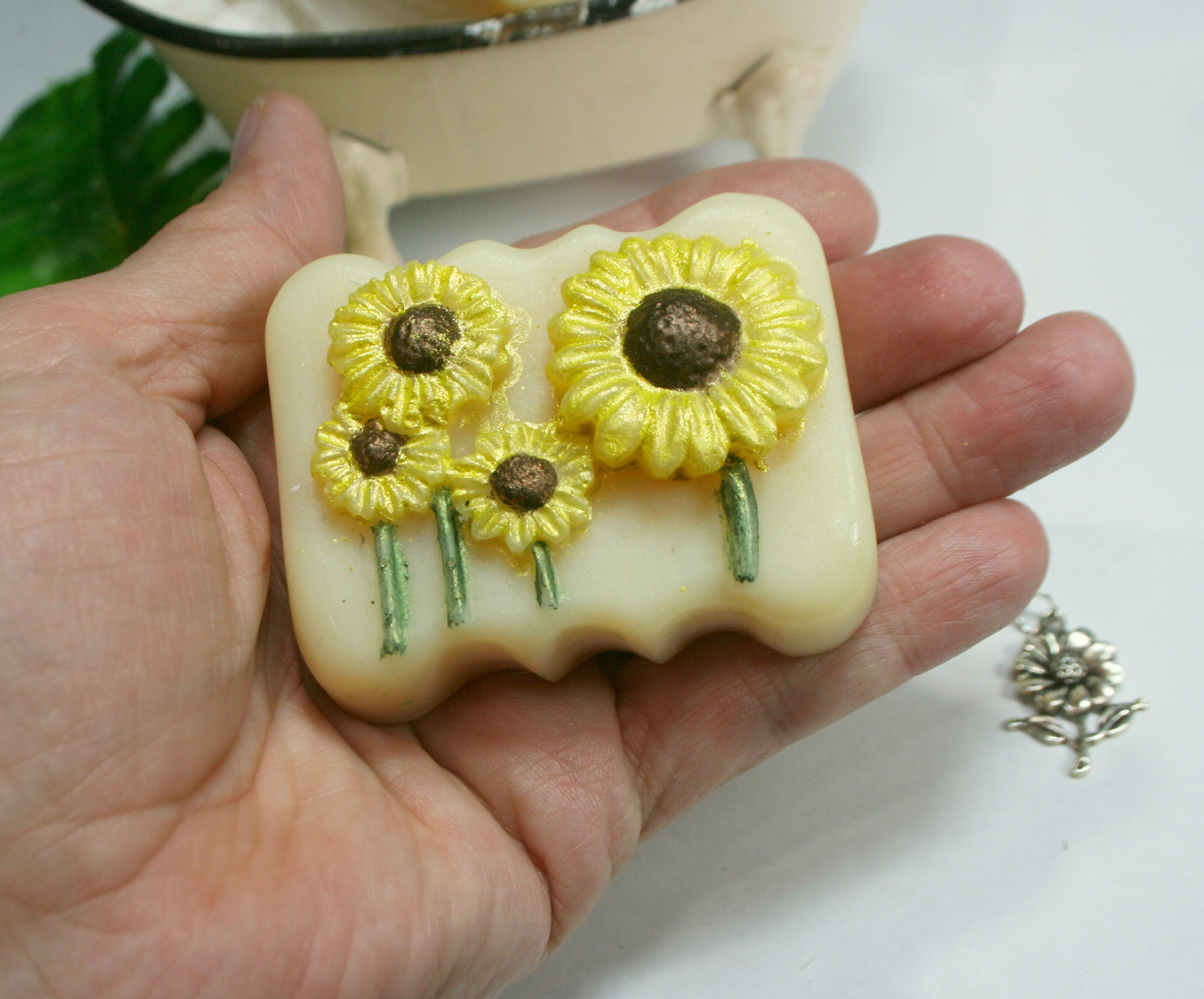 Sunflower Soap 2 Bars Of Handcrafted Cold Process Soaps With Etsy