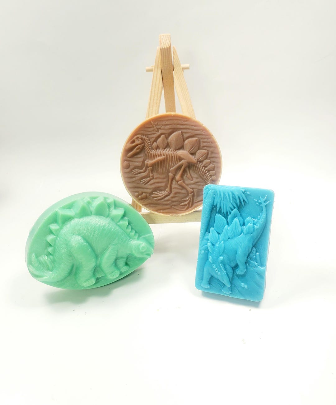 Dinosaur Soaps, Stegosaur 3-piece Soap Set, Gift for Dinosaur Lover ...