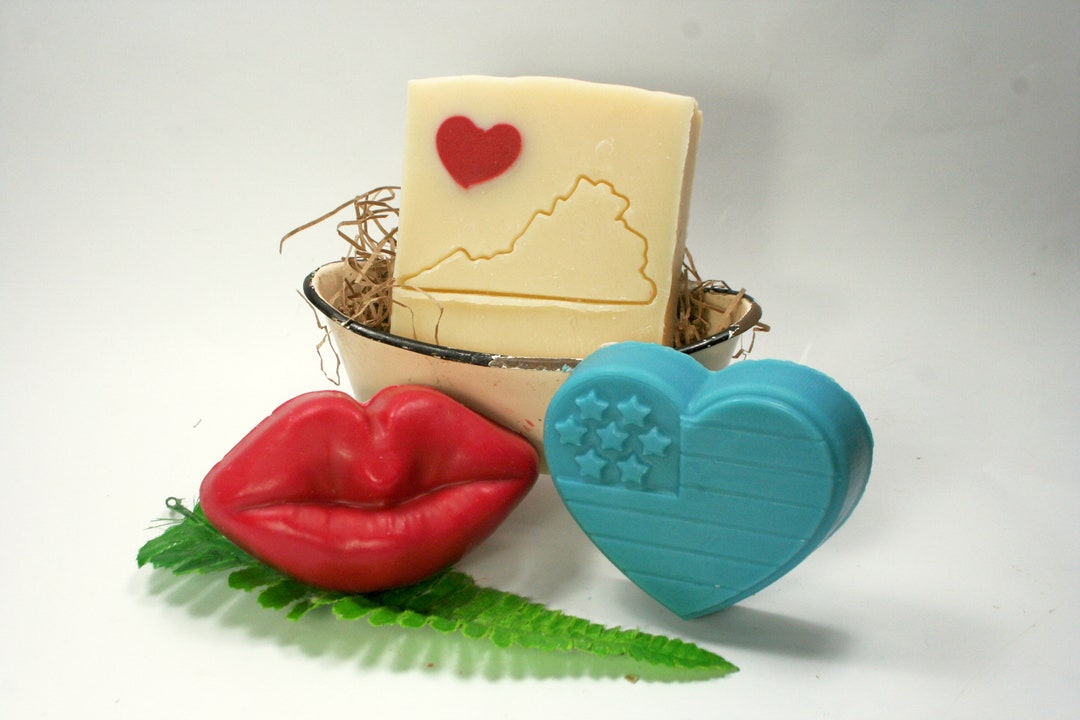 Virginia Soap Gift Set: State Shape, Lips, Stars & Stripes - Etsy