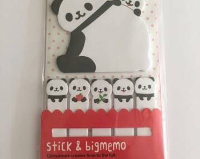 Panda Stationery Panda Sticky Notes Panda Page Tabs Panda - Etsy