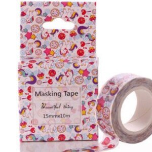 Unicorn Washi Tape Unicorn Tape Unicorn Stationery Cute - Etsy