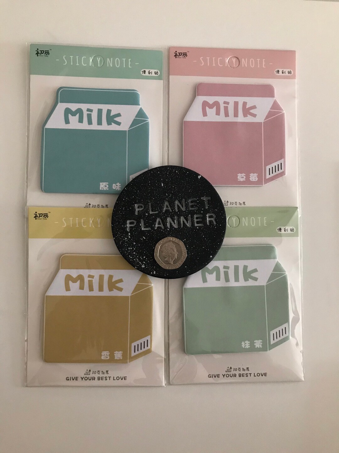 Milk Sticky Notes Cute Sticky Notes Sticky Notes Food - Etsy