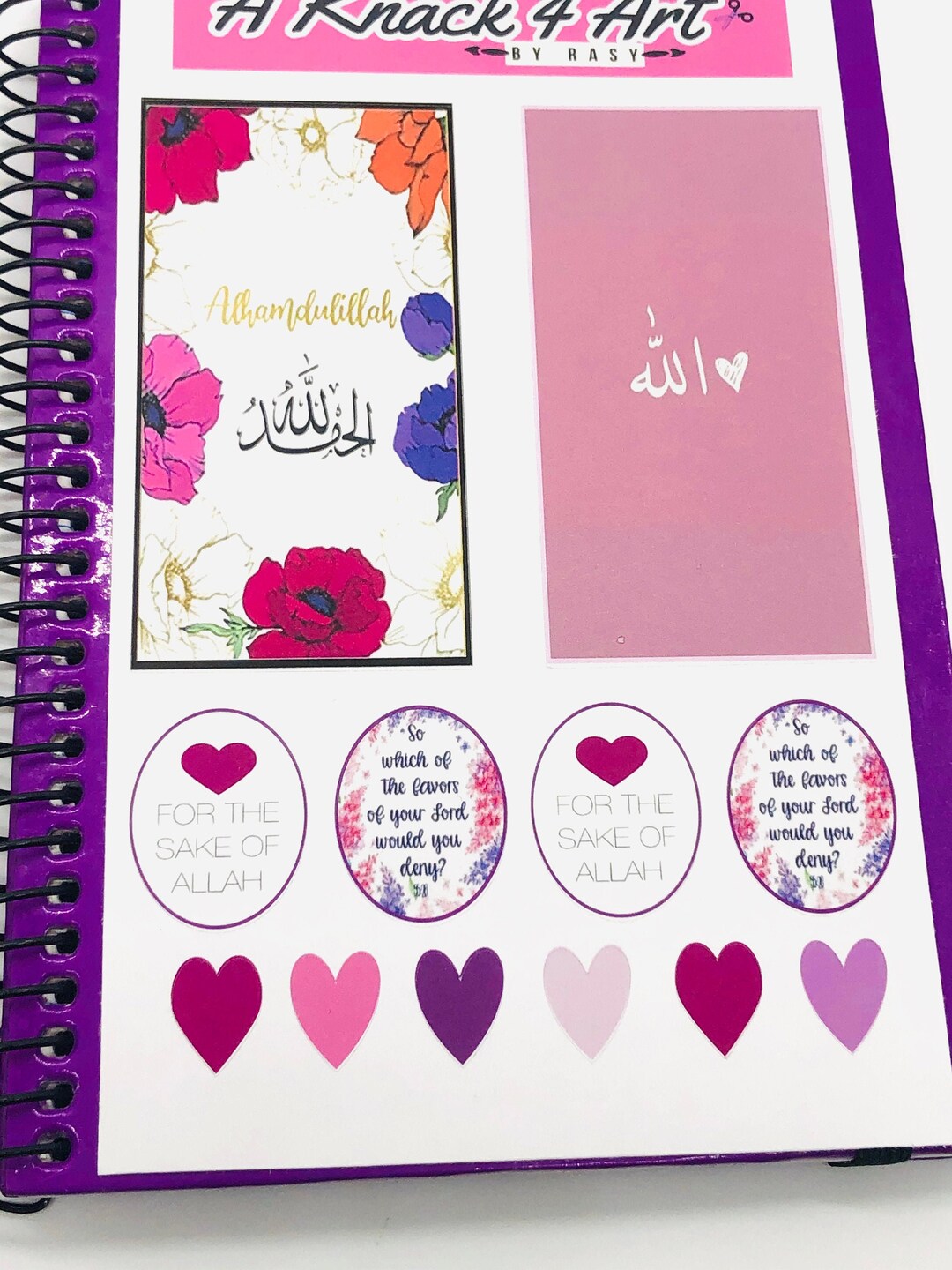Purple Theme, Islamic Sticker Sheet, Muslim Stickers, Islamic Art ...