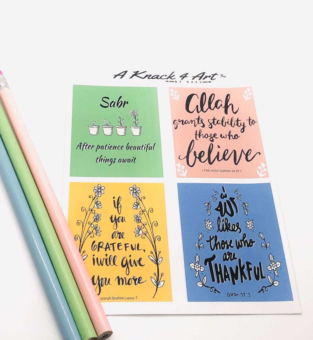 Islamic Sticker Sheet, Muslimah Stickers, Muslim Stickers, Islamic Art ...