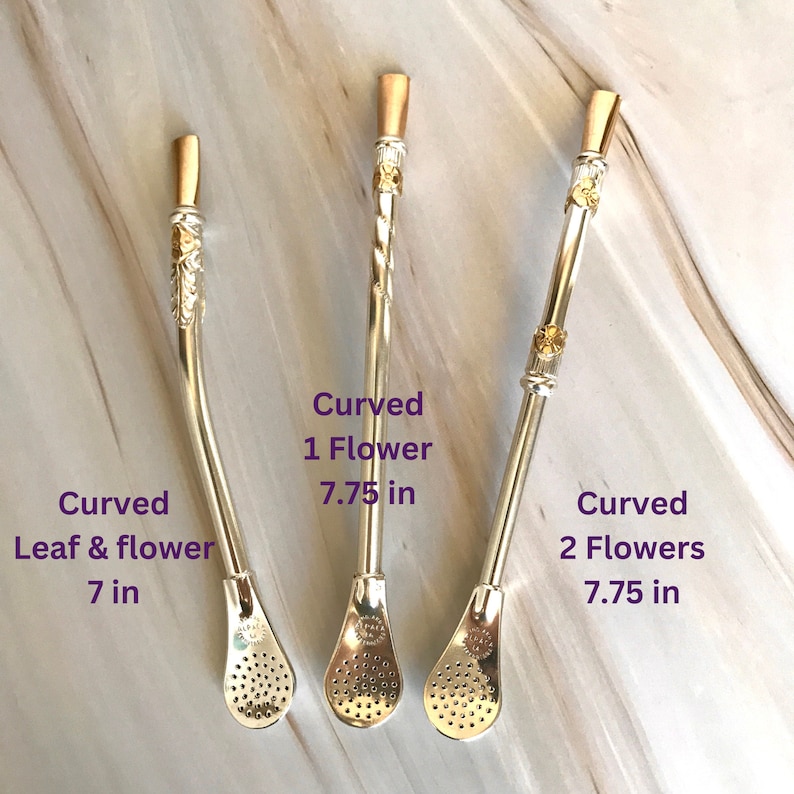 Artisanal German Silver Bombilla & Gold Plating, Made in Argentina ...