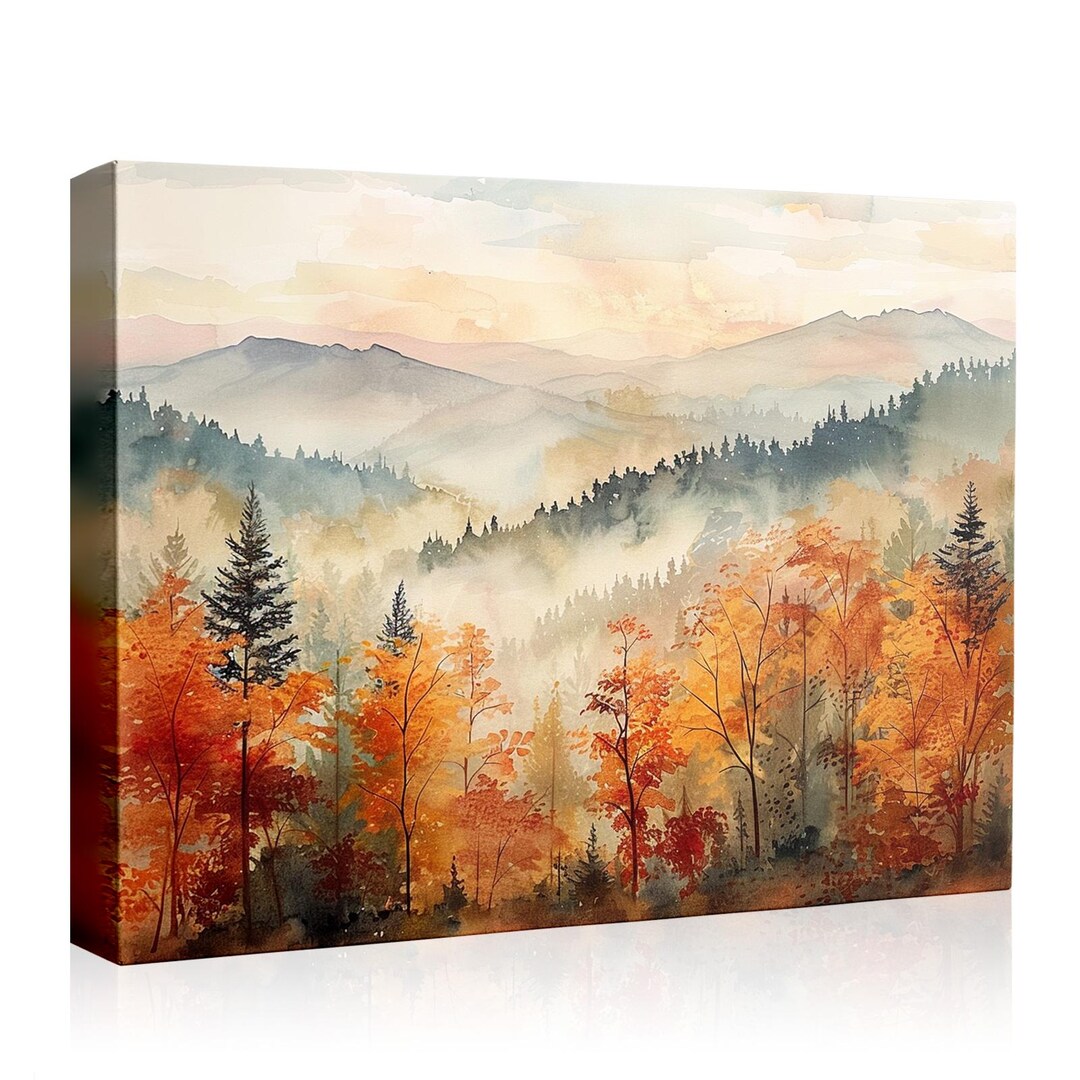 Rustic Botanical and Landscape Wall Art Set American-made Nature Canvas ...