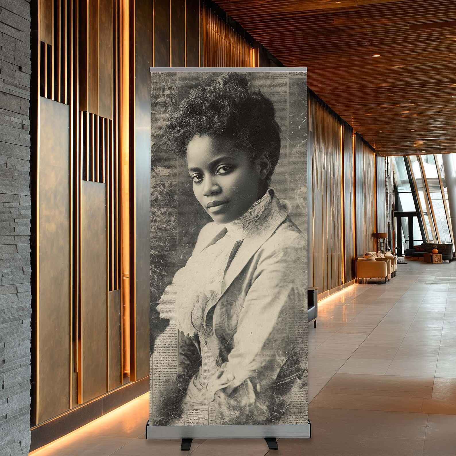 Memorial Retractable Banner 33x81, Custom Funeral Photo Banner Stand ...