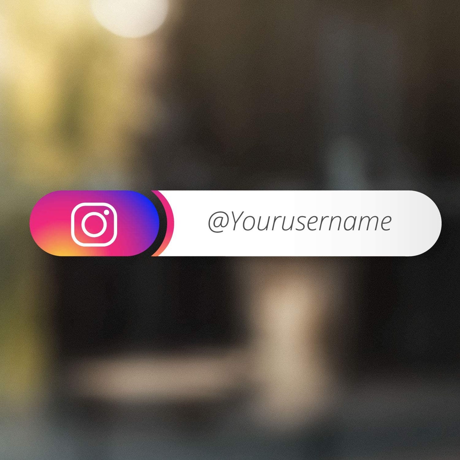 Custom Instagram Decal Find Us on Instagram Logo | Etsy