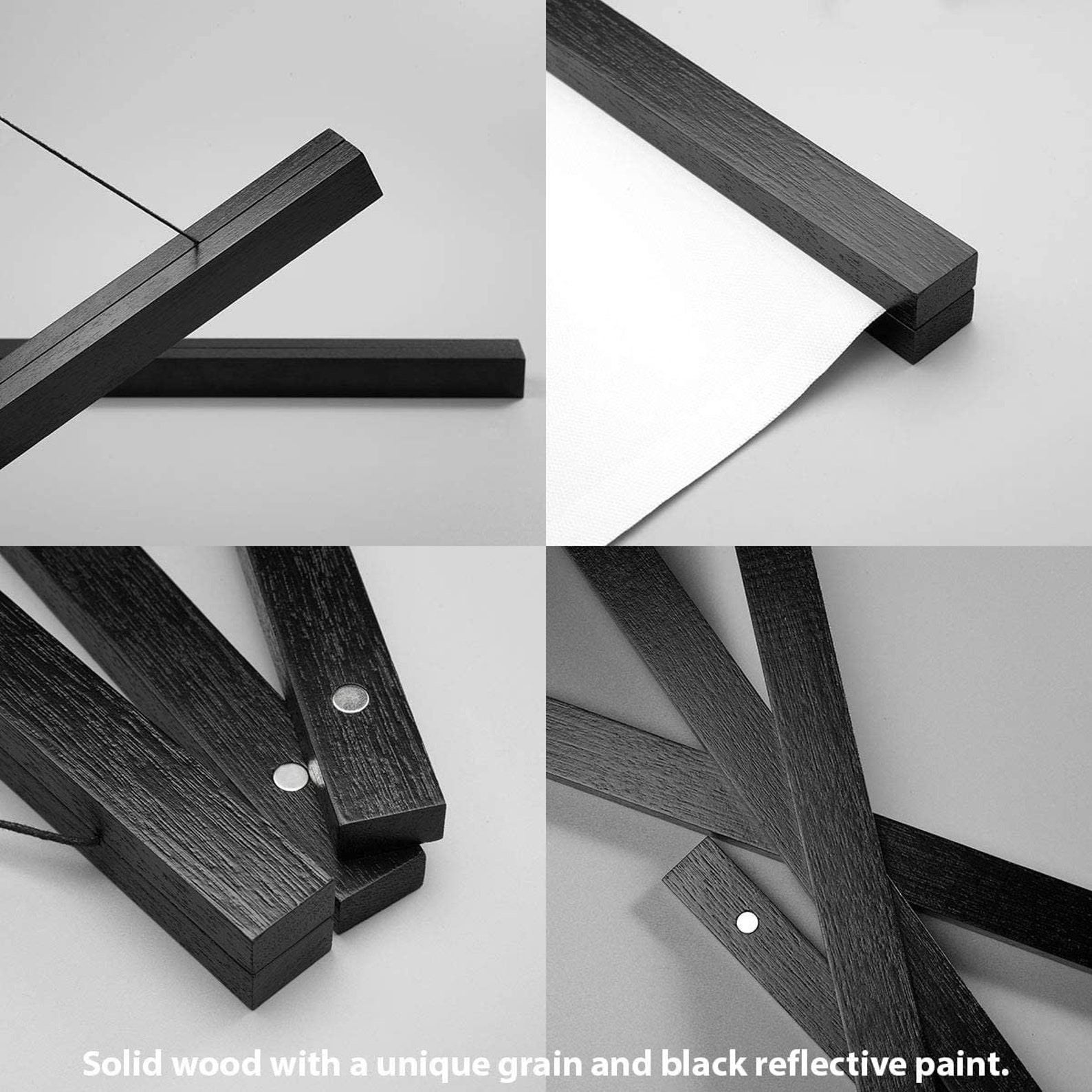 Black Magnetic Poster Hanger Wood Frame for Picture Canvas - Etsy