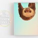 Baby Sloth Poster, Cute Sloth Print, Pastel Sloth Gift, Fluffy Unicorn ...