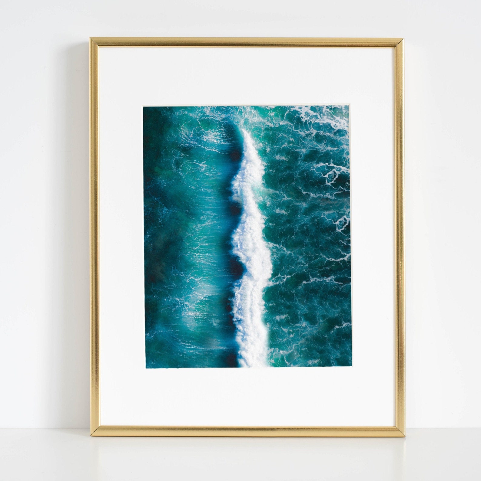 Aerial Ocean Wave Print, Aerial Print, Drone Poster, Waves Print, Ocean ...