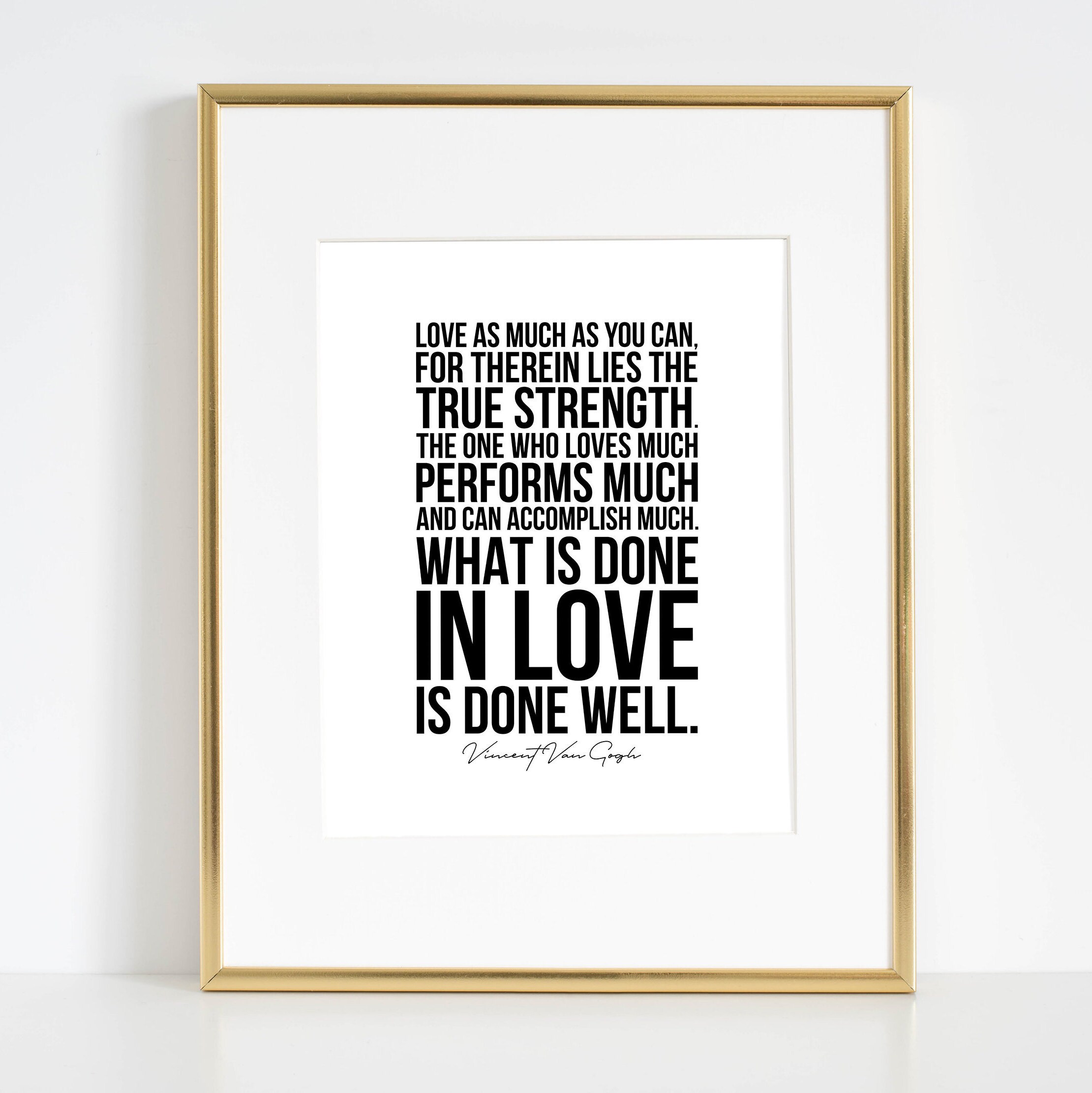 What is Done in Love Print the Power of Love Poster Van Gogh | Etsy