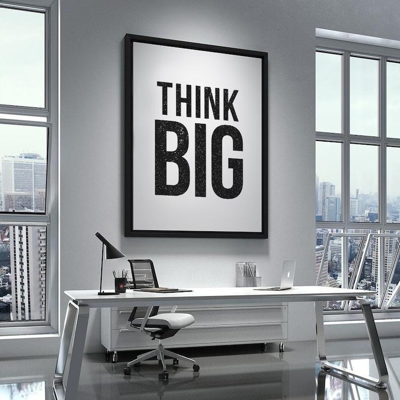 Think Big Print Think Big Poster Think Wall Art Think Big | Etsy