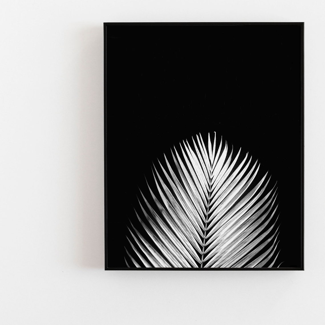 White Palm Portrait Palm Print Tropical Decor Botanical - Etsy