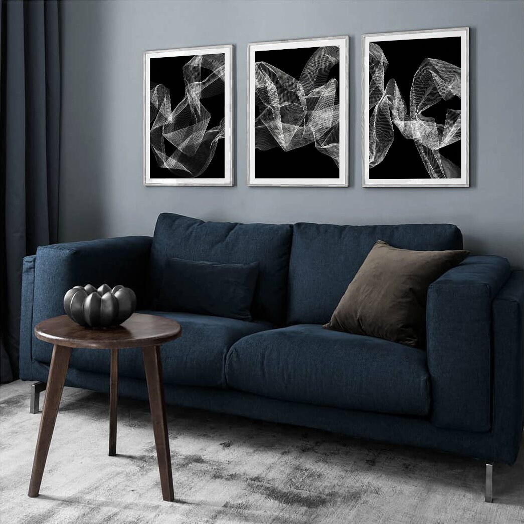 White Tulle Set of 3 Prints 3 Pieces Wall Art Elegant | Etsy