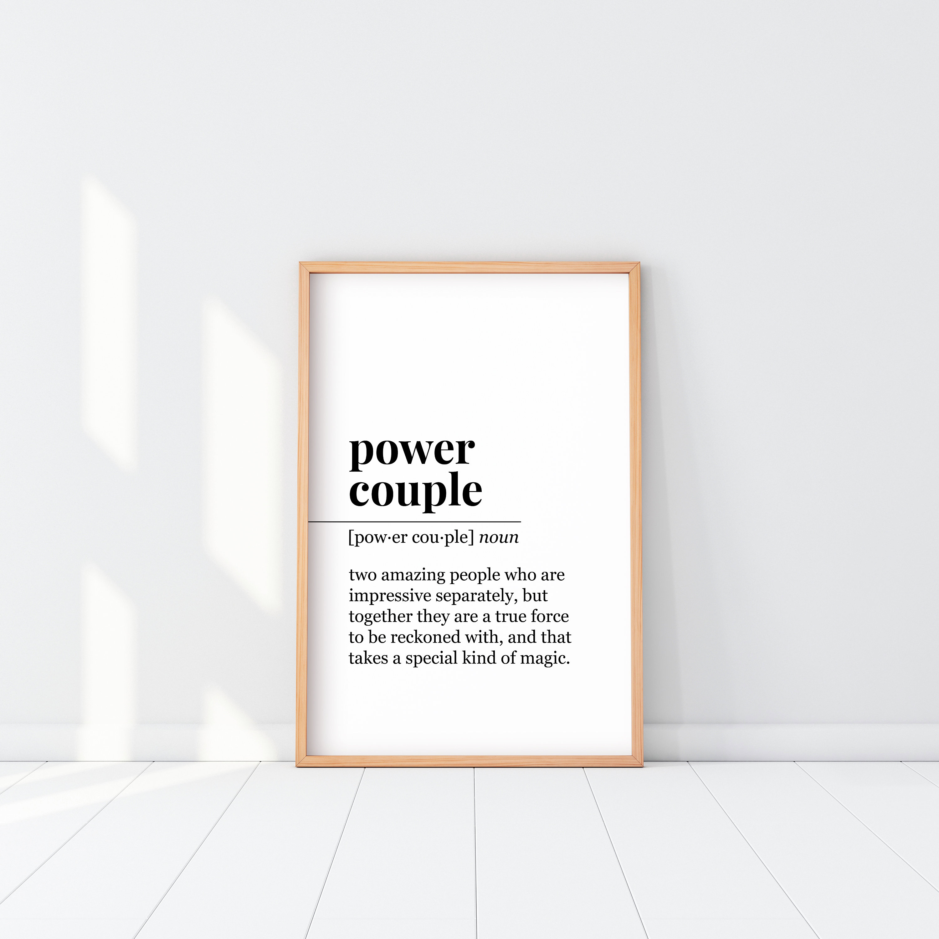 Power Couple Definition Print, Amazing Couple Poster, Power Couple ...
