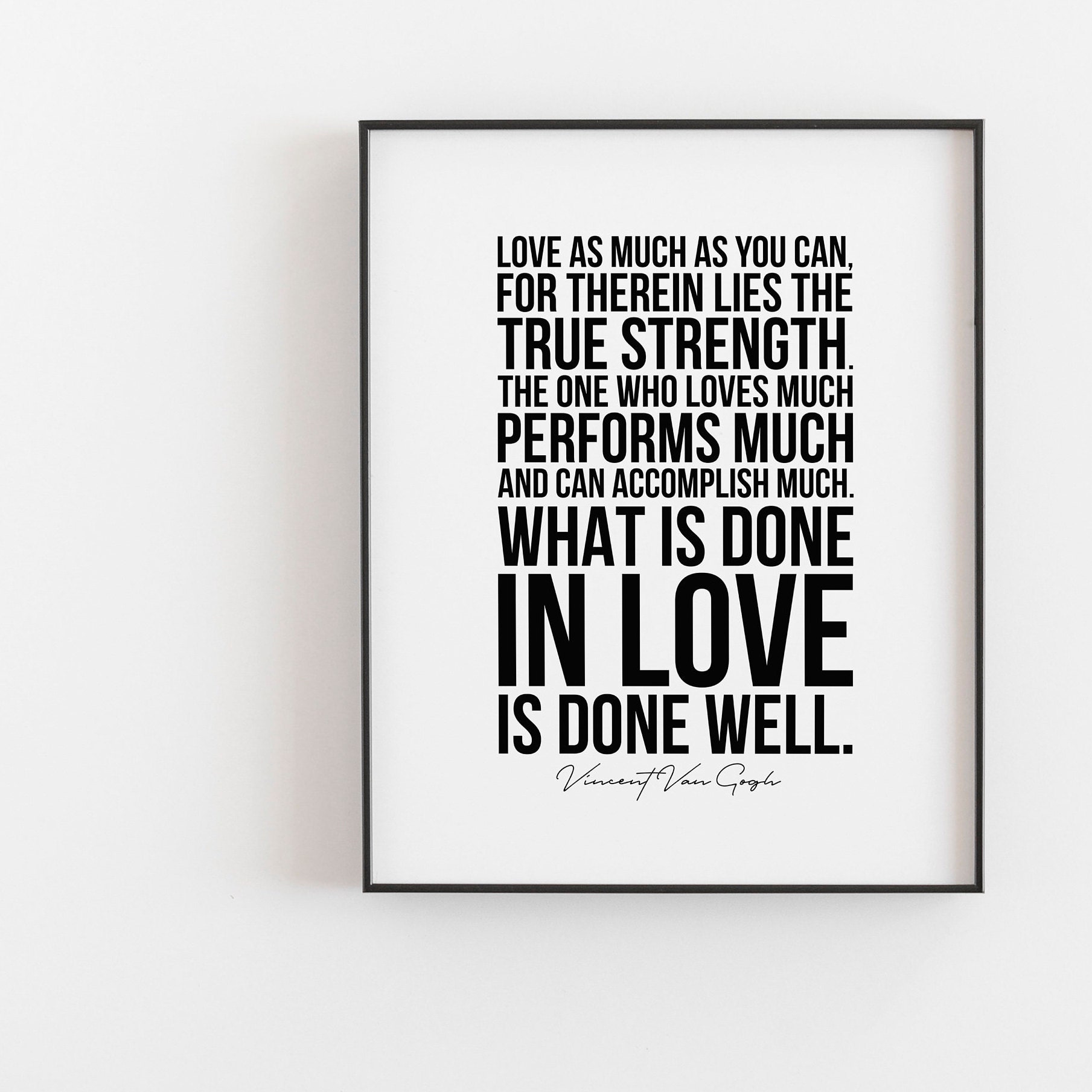 What is Done in Love Print the Power of Love Poster Van Gogh | Etsy