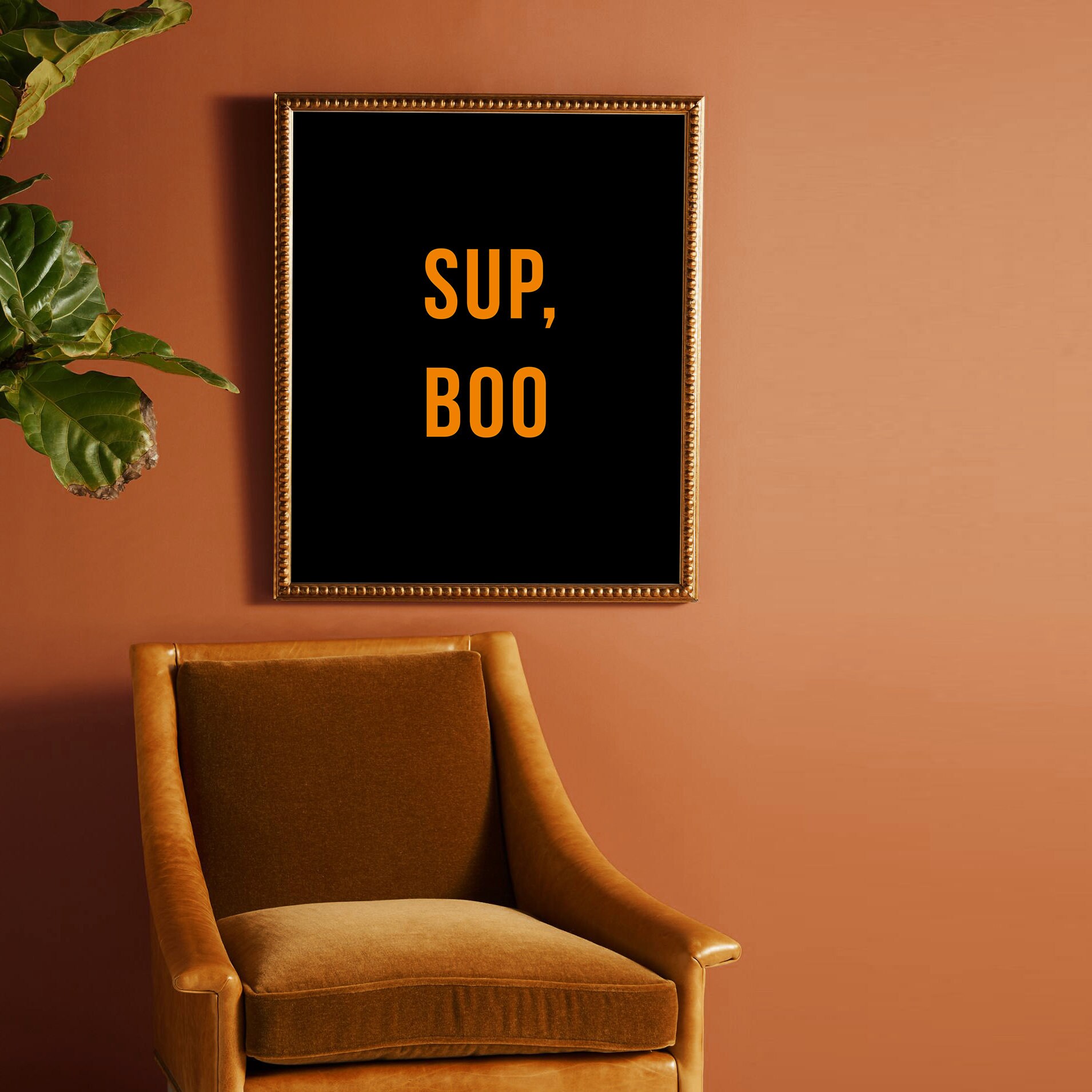 Sup Boo Print Boo Typography Poster Sup Sign Minimalist Wall - Etsy Canada