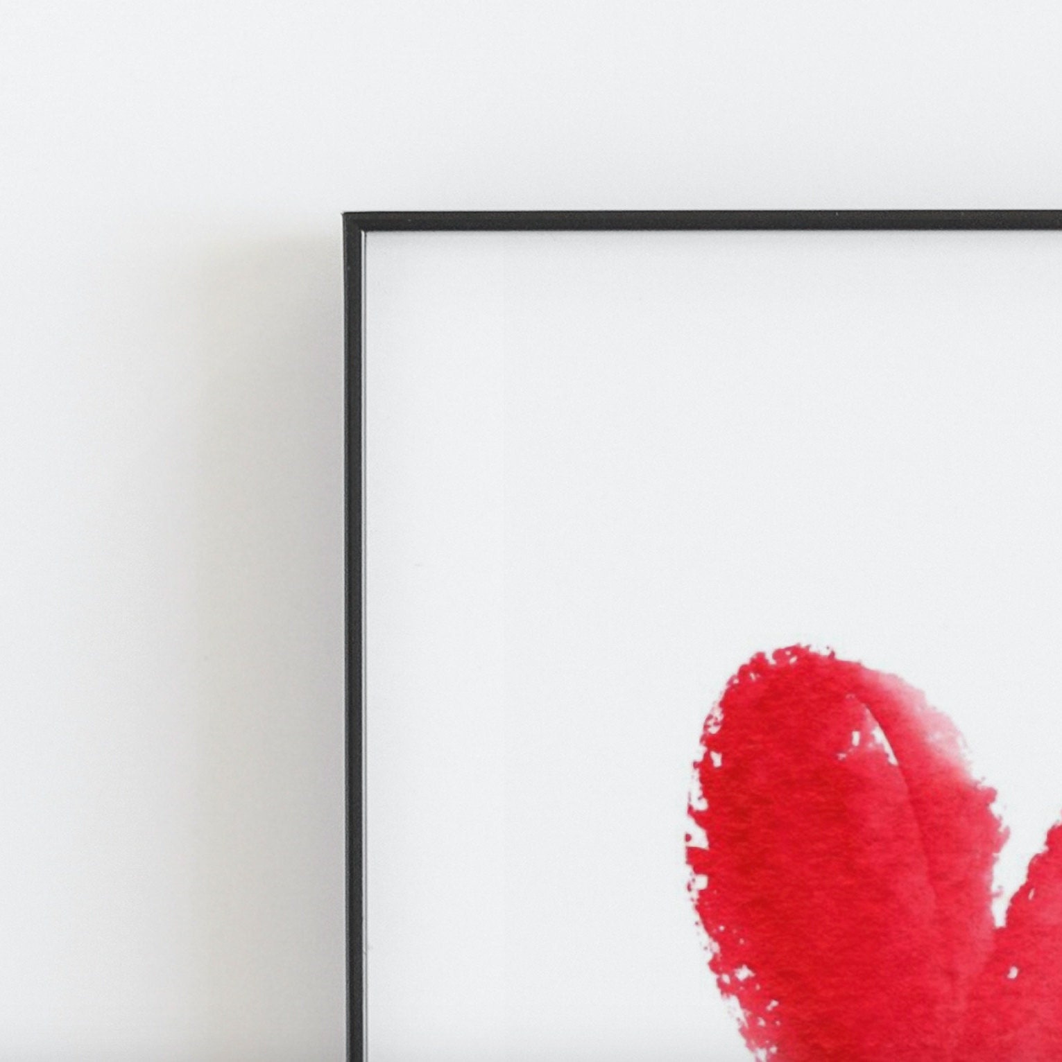Red Watercolor Heart Print, Ruby Heart Poster, Love Wall Art, Love Sign ...